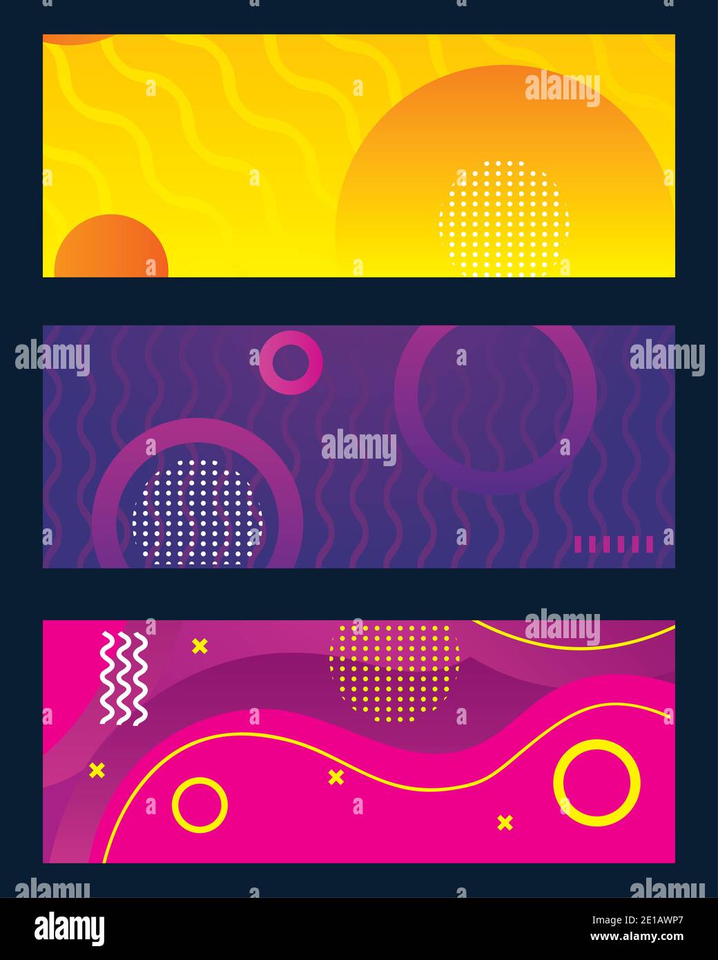three set colors memphis abstract backgrounds Stock Vector Image & Art ...