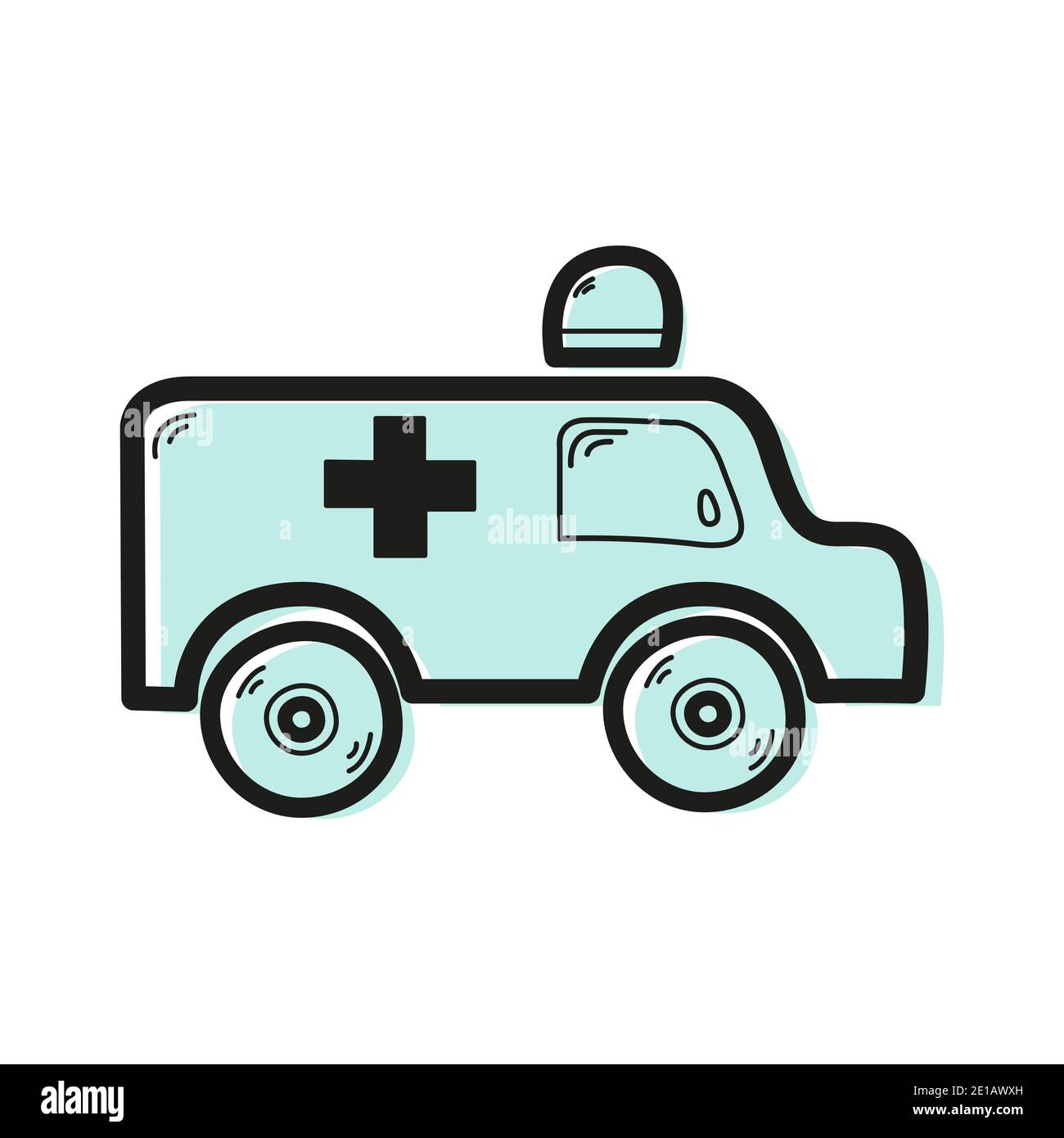 Ambulance icon in flat Cut Out Stock Images & Pictures - Alamy