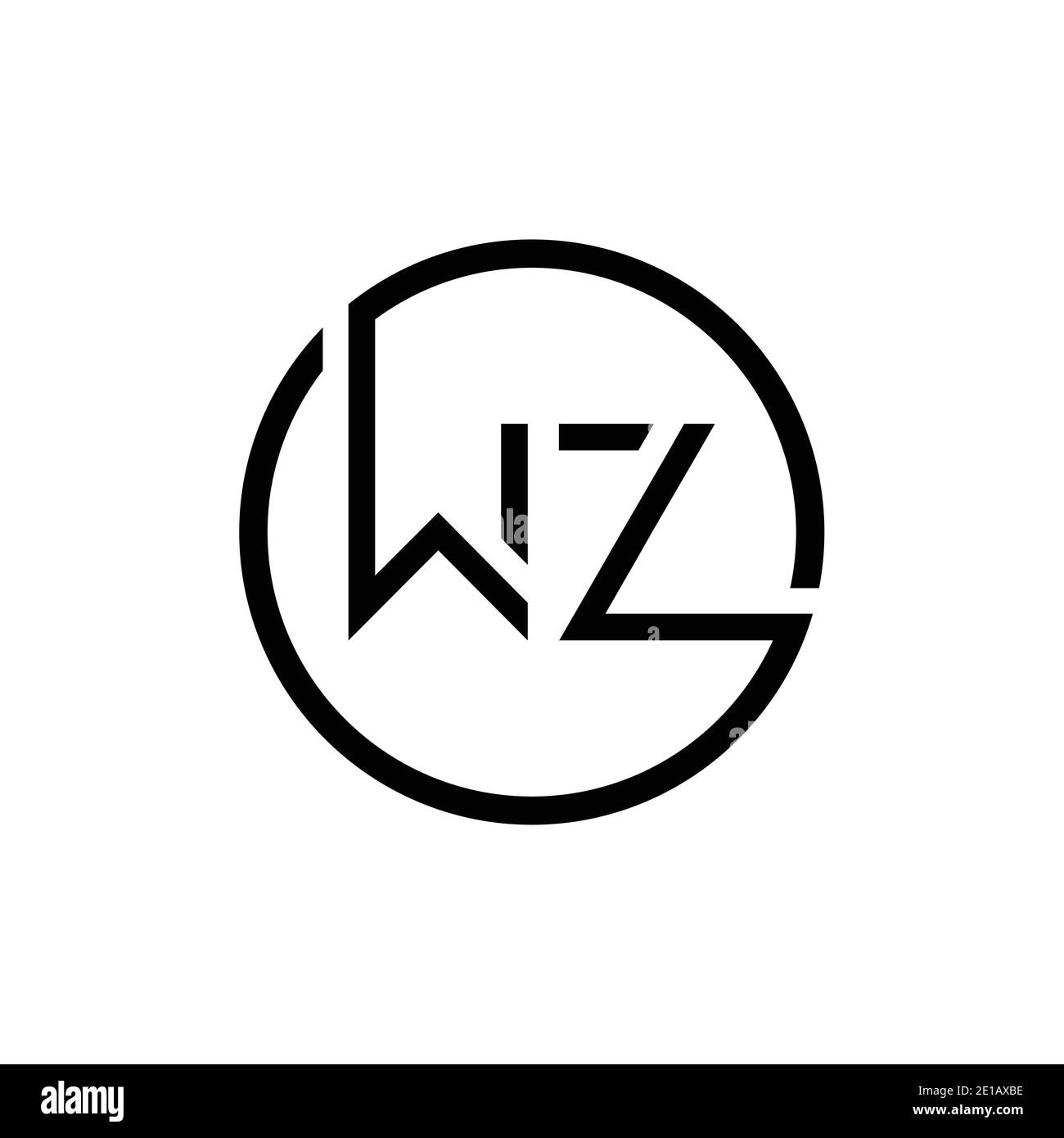 Initial Circle Letter WZ Logo Design Vector Template. Initial Linked ... Initial Circle Letter WZ Logo Design Vector Template. Initial Linked ...