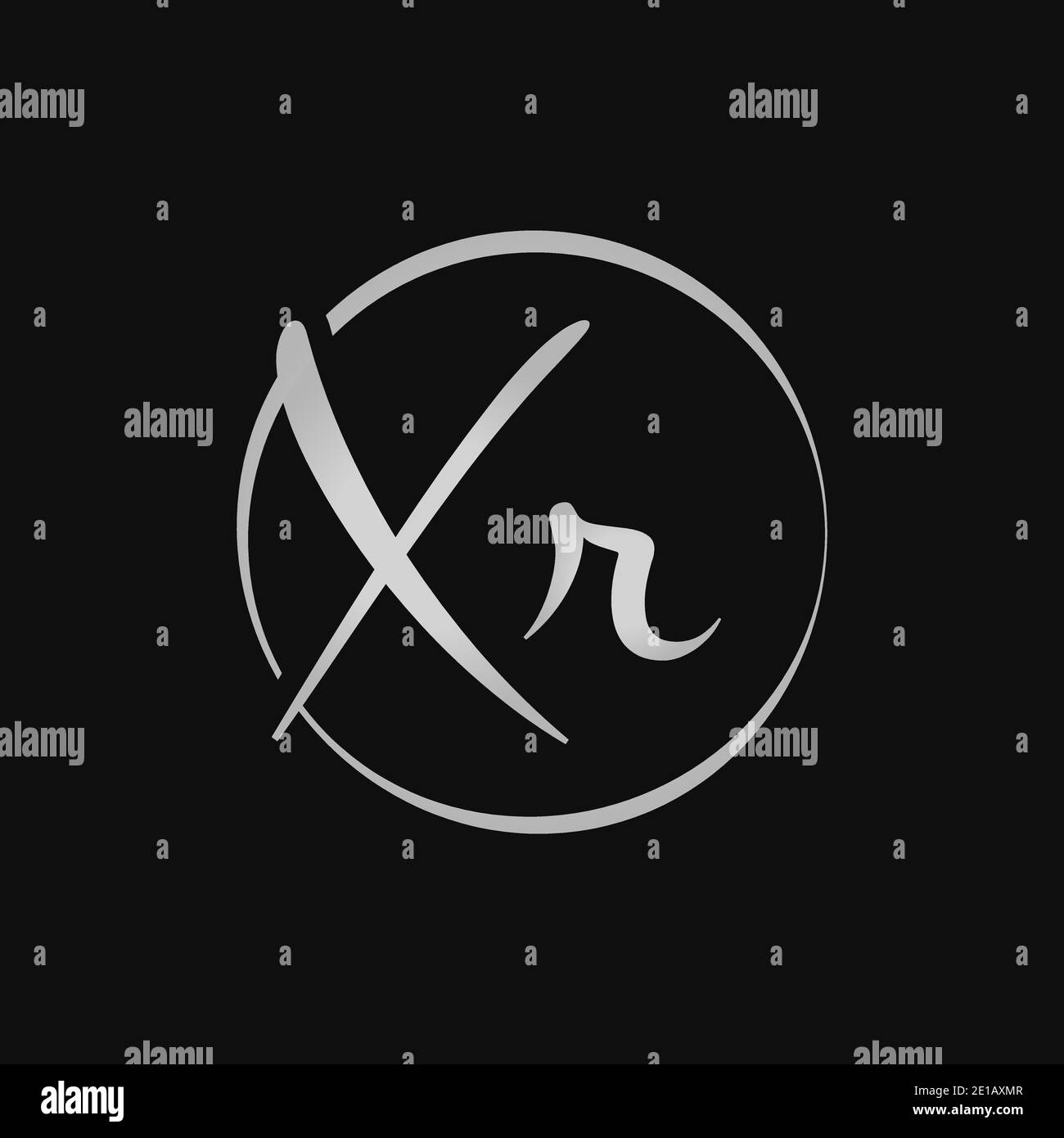 Creative XR letter Logo Design vector Template. Initial Script Letter ...