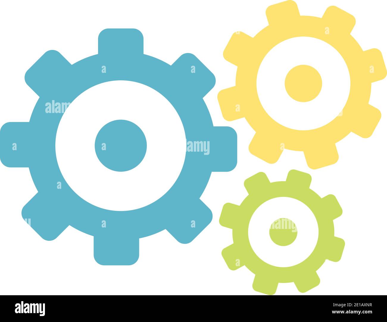 Problem solving gear wheels icon. Cartoon of problem solving gear ...