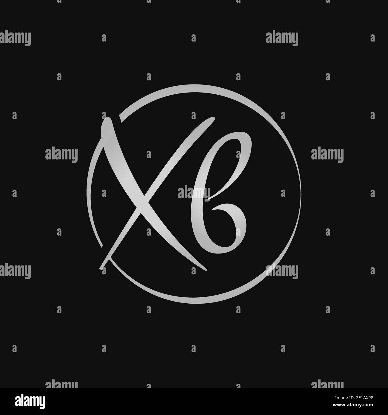 Creative XB letter Logo Design vector Template. Initial Script Letter ...