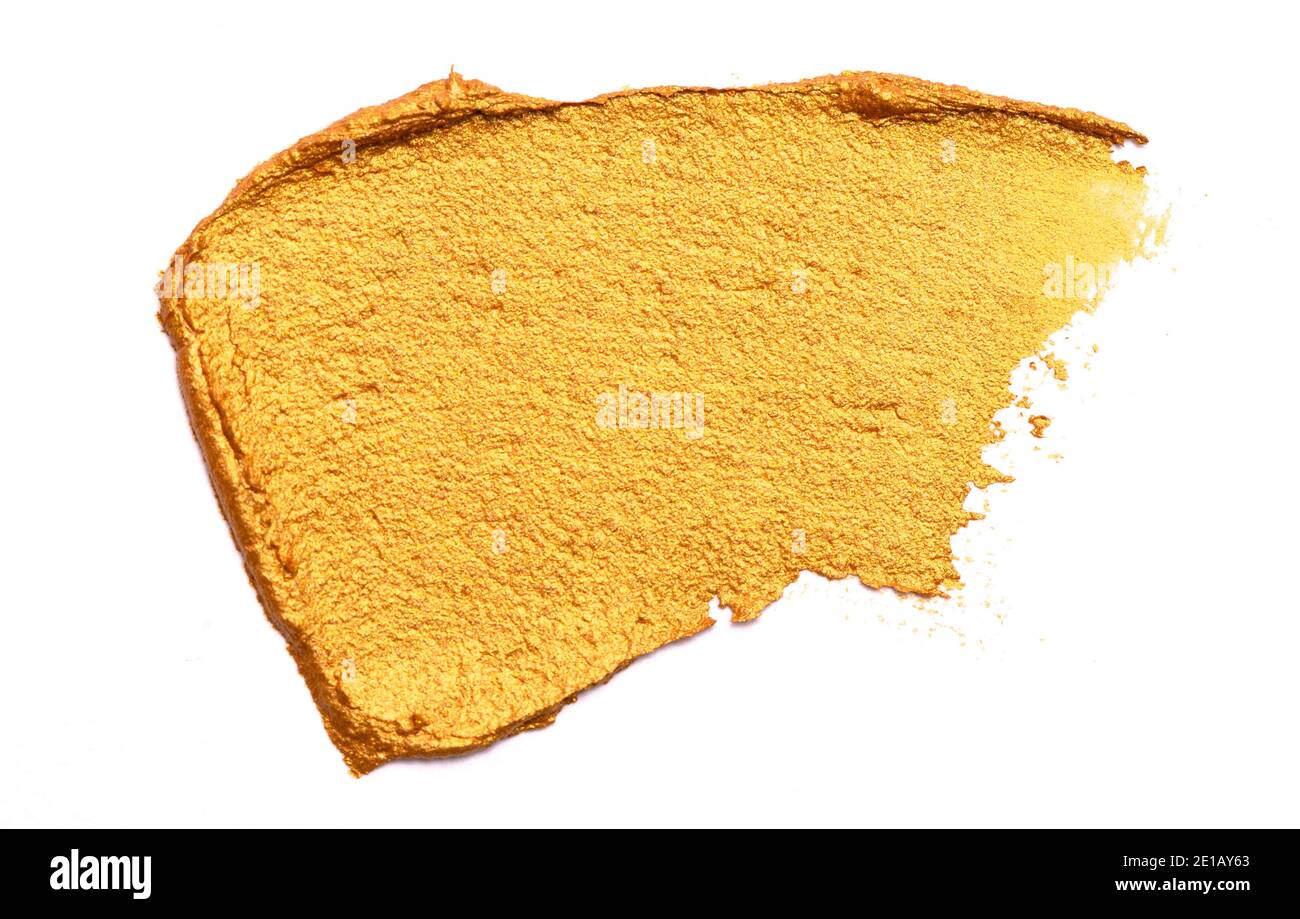 Swatch of Gold Paint Isolated on a White Background Stock Photo - Alamy