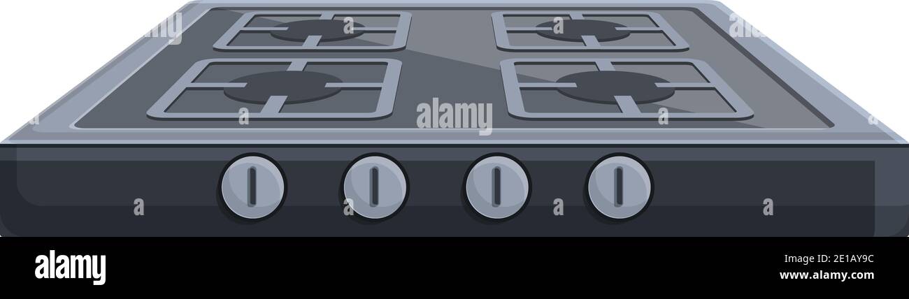 Burning gas stove appliance icon. Cartoon of burning gas stove ...
