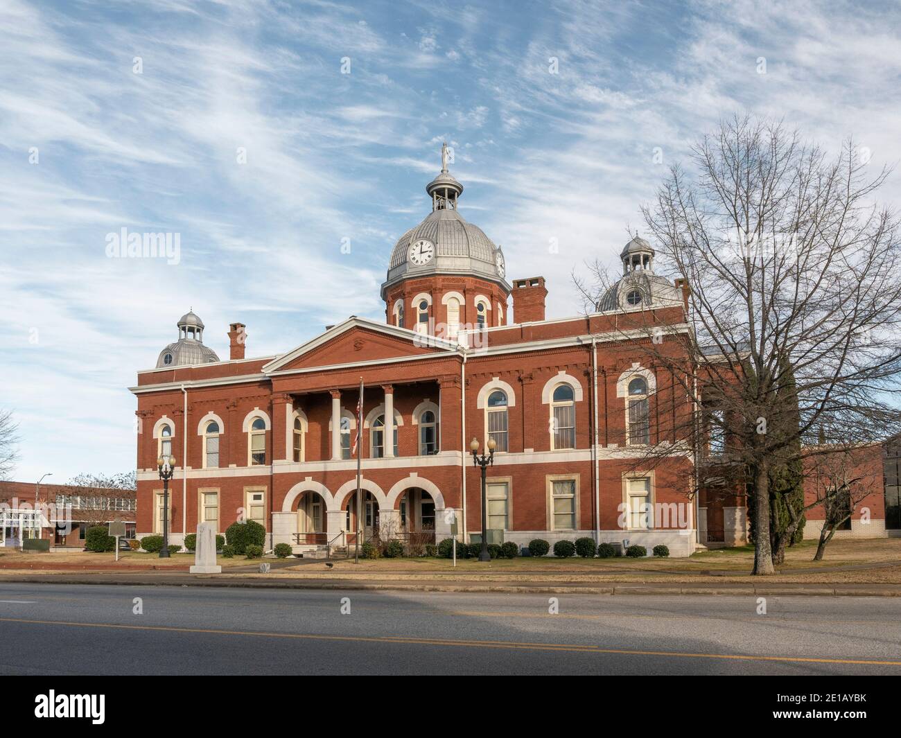 Chambers County county courthouse with a silver dome in La Fayette ...
