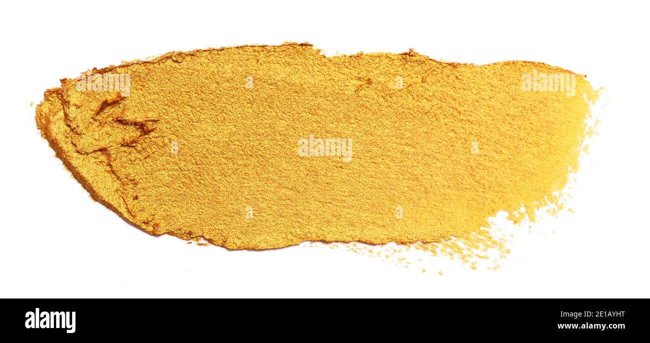 Swatch of Gold Paint Isolated on a White Background Stock Photo - Alamy