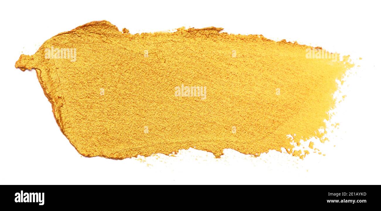 Swatch of Gold Paint Isolated on a White Background Stock Photo - Alamy