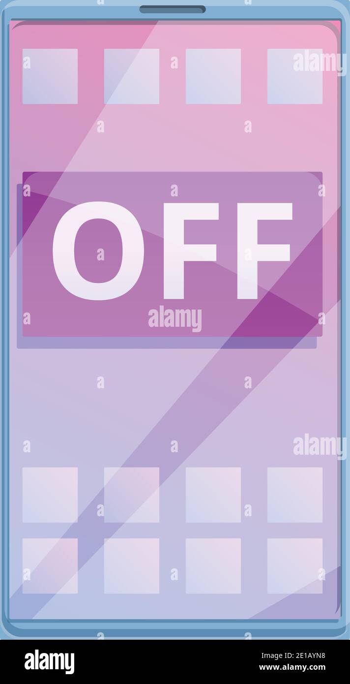 Turn off smartphone icon. Cartoon of turn off smartphone vector icon ...
