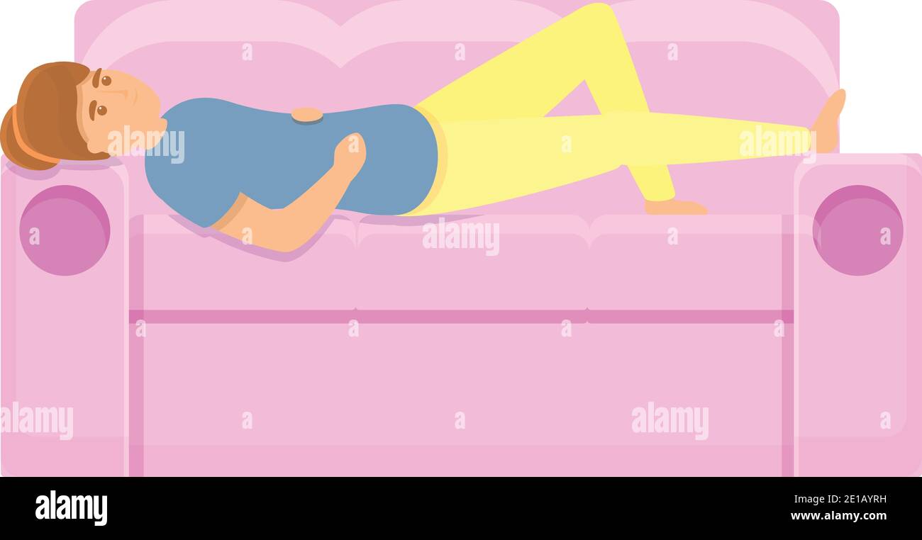 Rest on sofa self care icon. Cartoon of rest on sofa self care vector ...