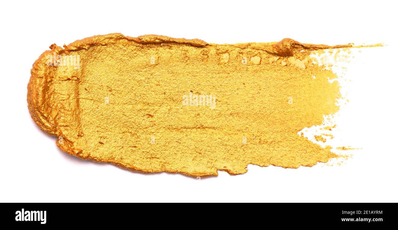 Swatch of Gold Paint Isolated on a White Background Stock Photo - Alamy