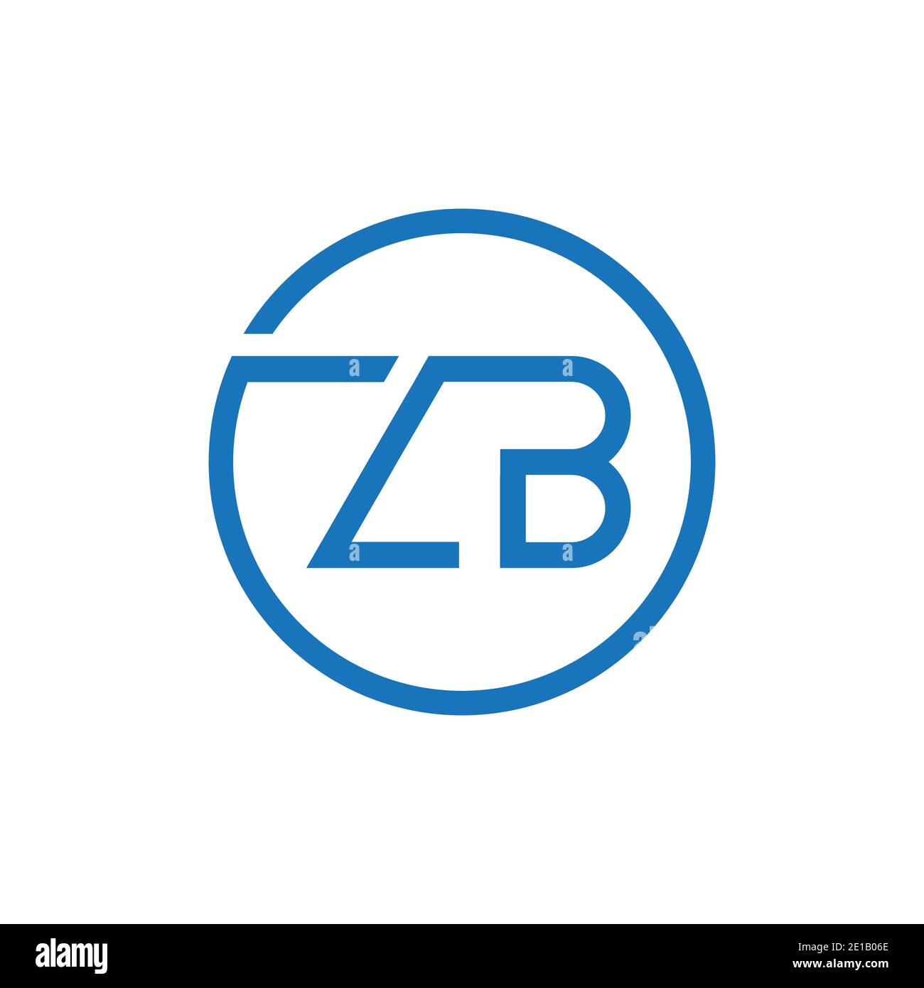 ZB Logo Design Vector Template. Initial Circle Letter ZB Vector ...