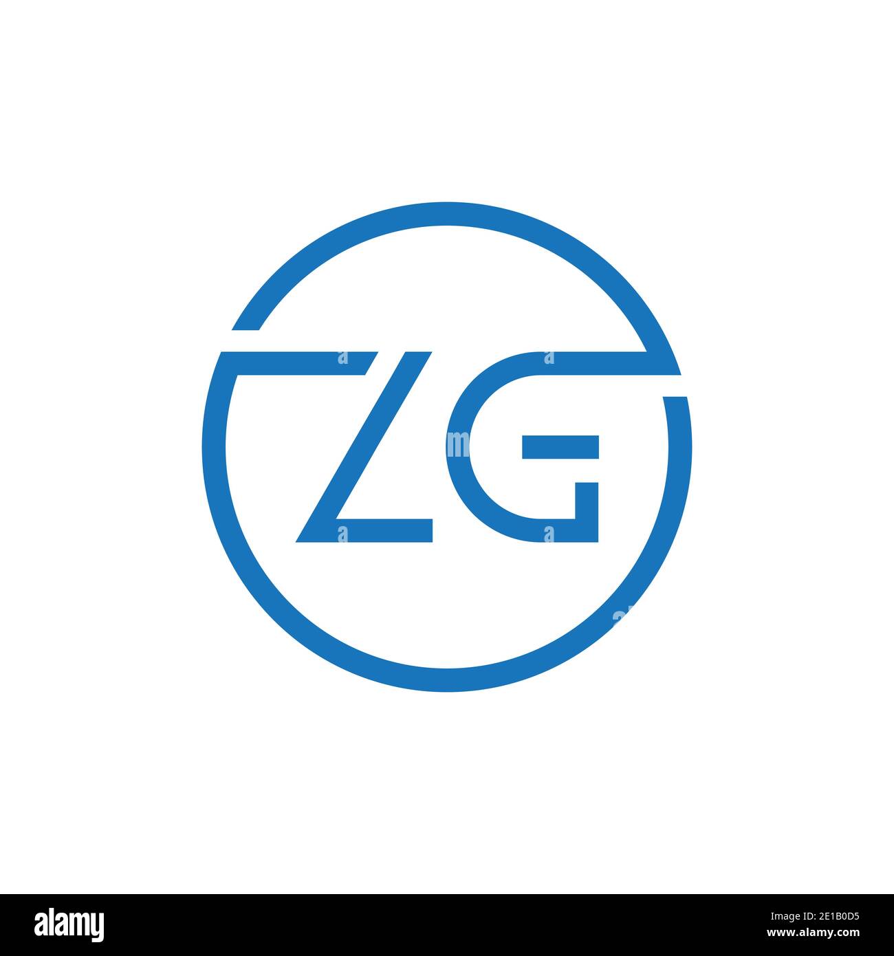ZG Logo Design Vector Template. Initial Circle Letter ZG Vector ...