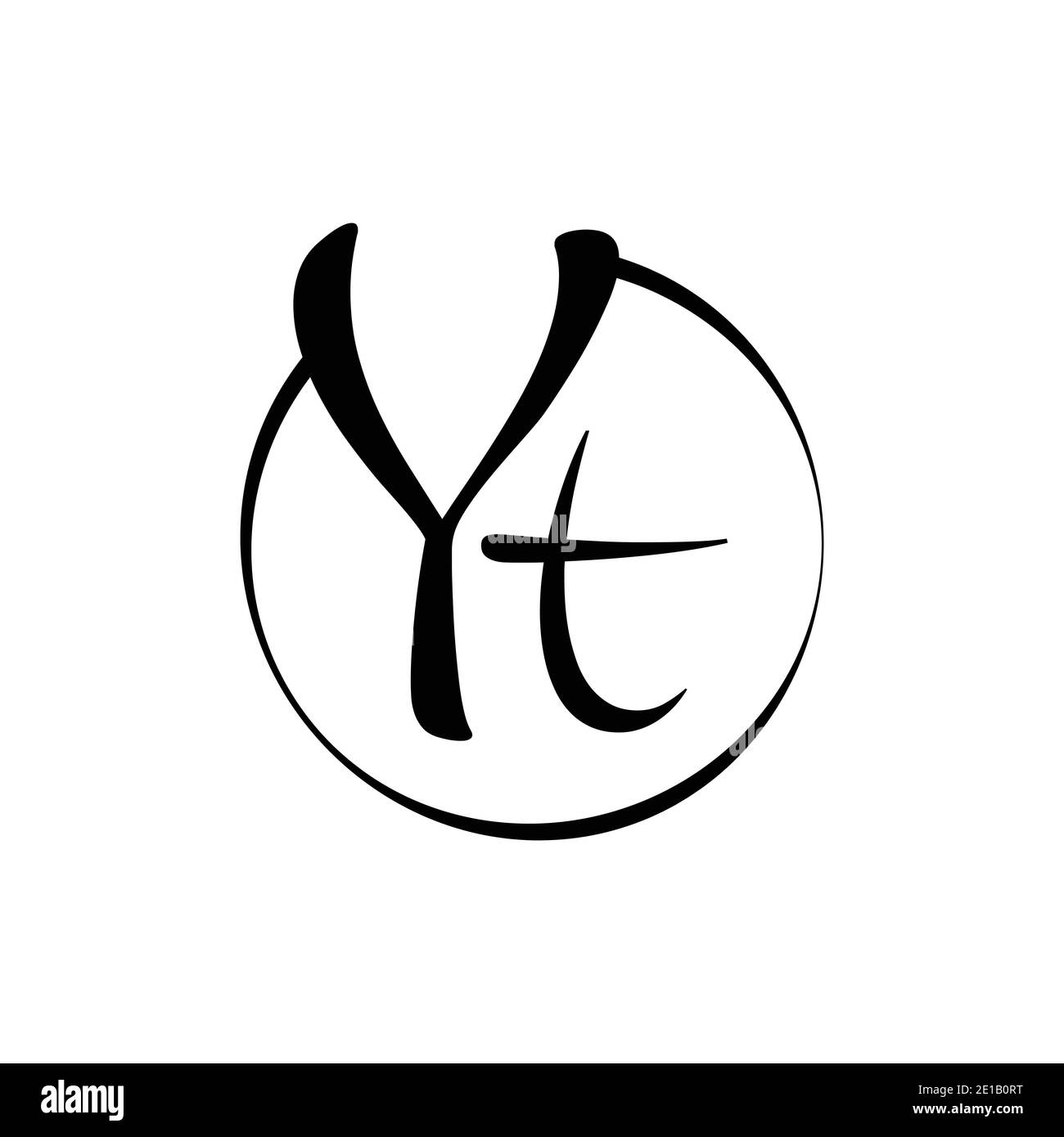 Yt letter logo design hi-res stock photography and images - Alamy