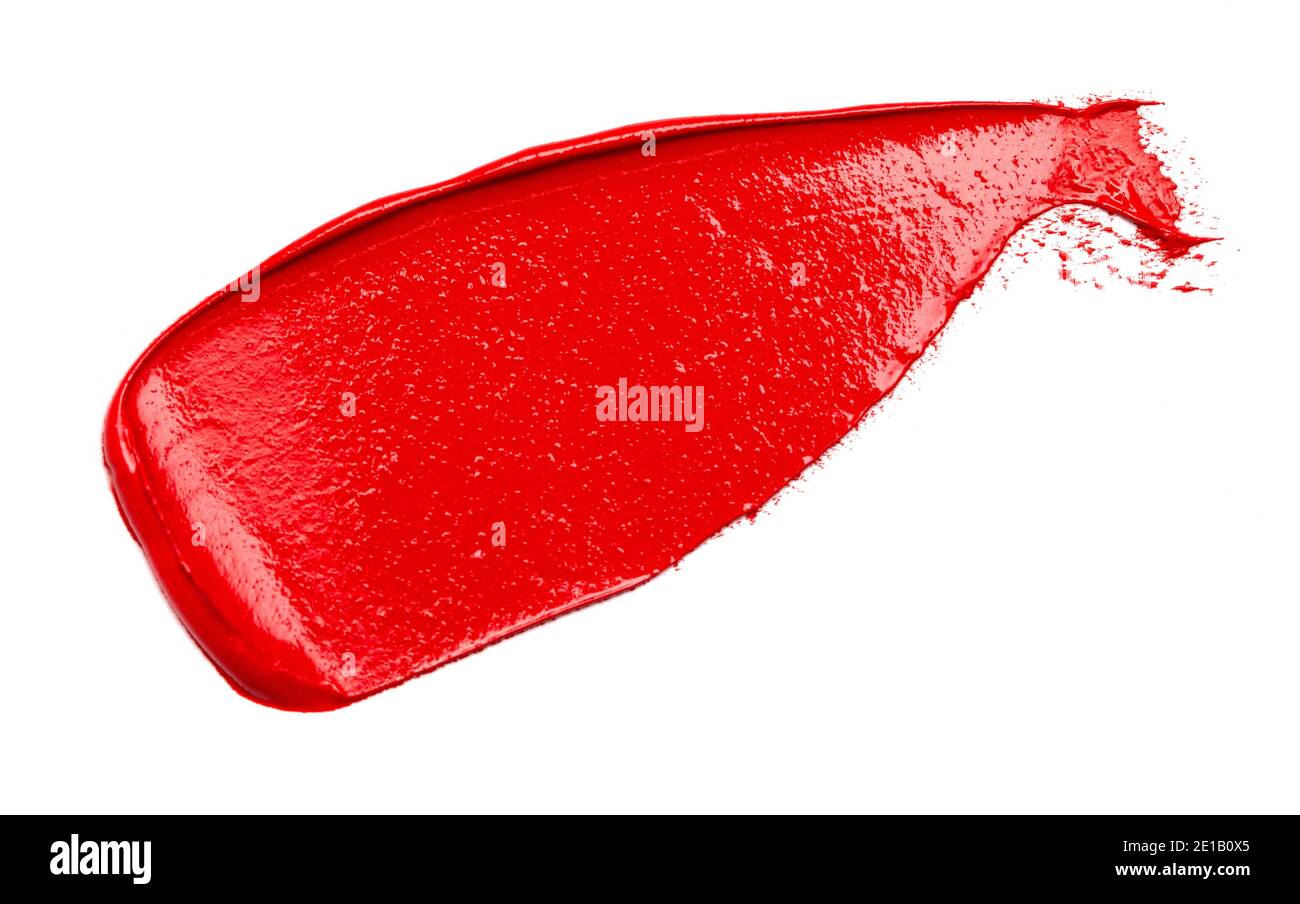 Swatch of Red Oil Paint Isolated on a White Background Stock Photo - Alamy
