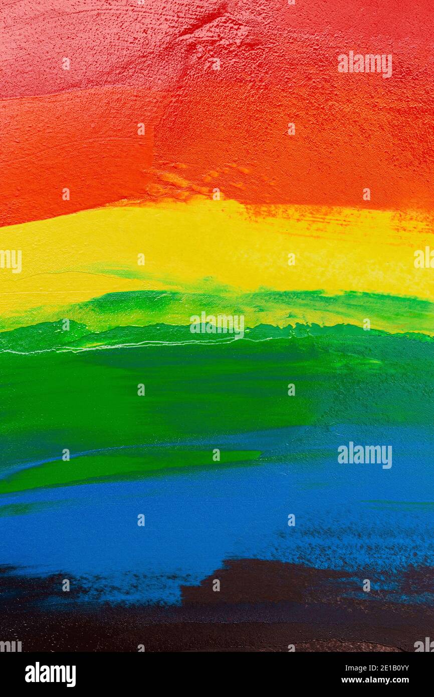 A Background of Rainbow Colored Oil Paint Stock Photo - Alamy