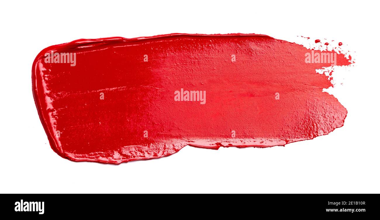 Swatch of Red Oil Paint Isolated on a White Background Stock Photo - Alamy