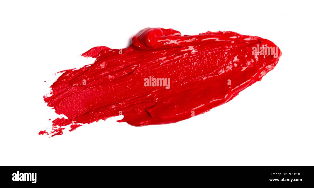 Swatch of Red Oil Paint Isolated on a White Background Stock Photo - Alamy