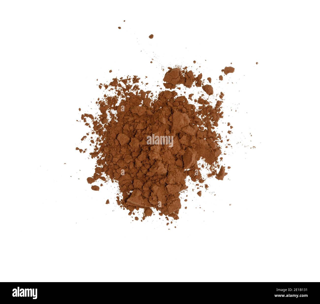 Pile cocoa powder isolated on white background Stock Photo - Alamy
