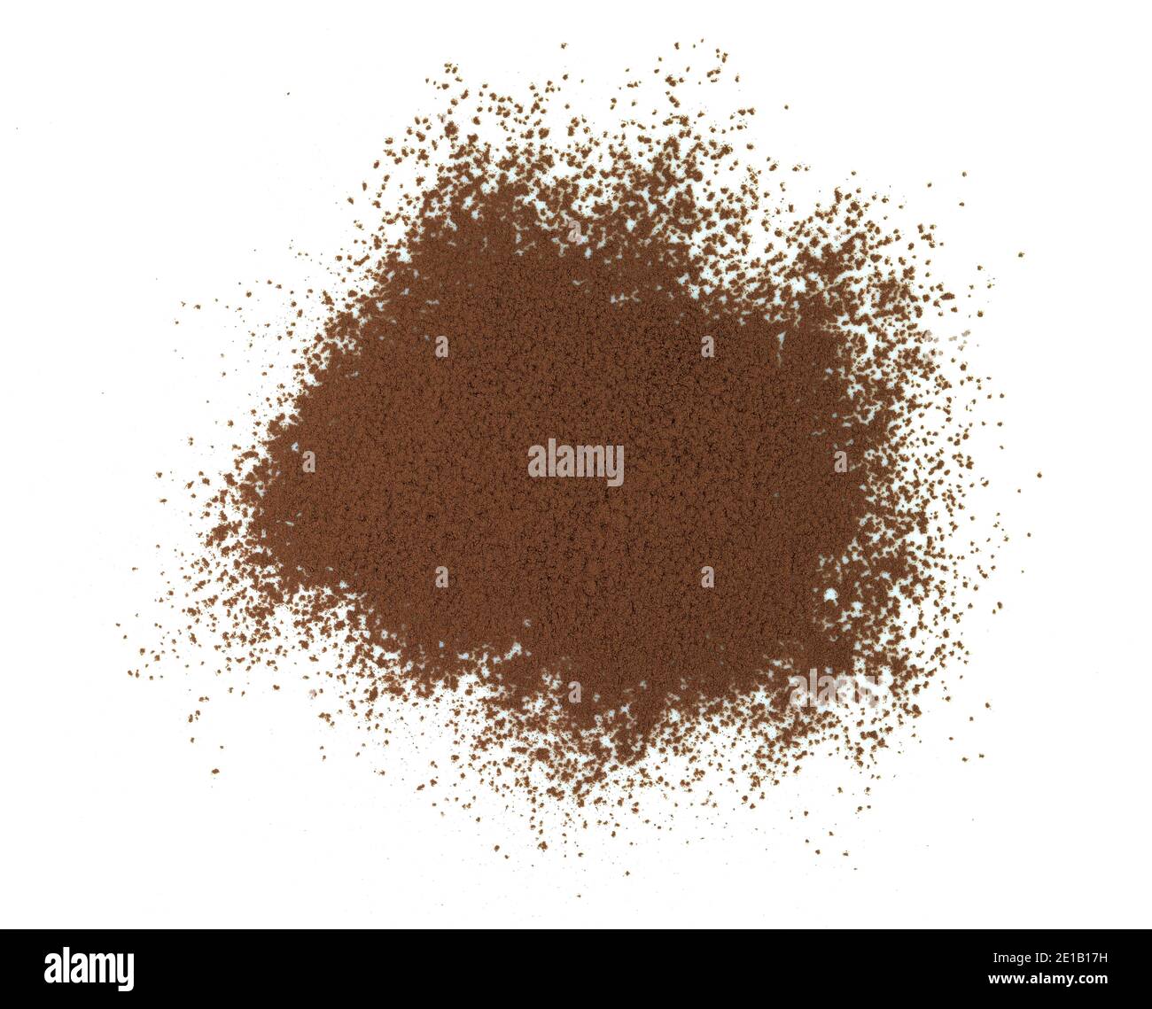 Pile cocoa powder isolated on white background Stock Photo - Alamy