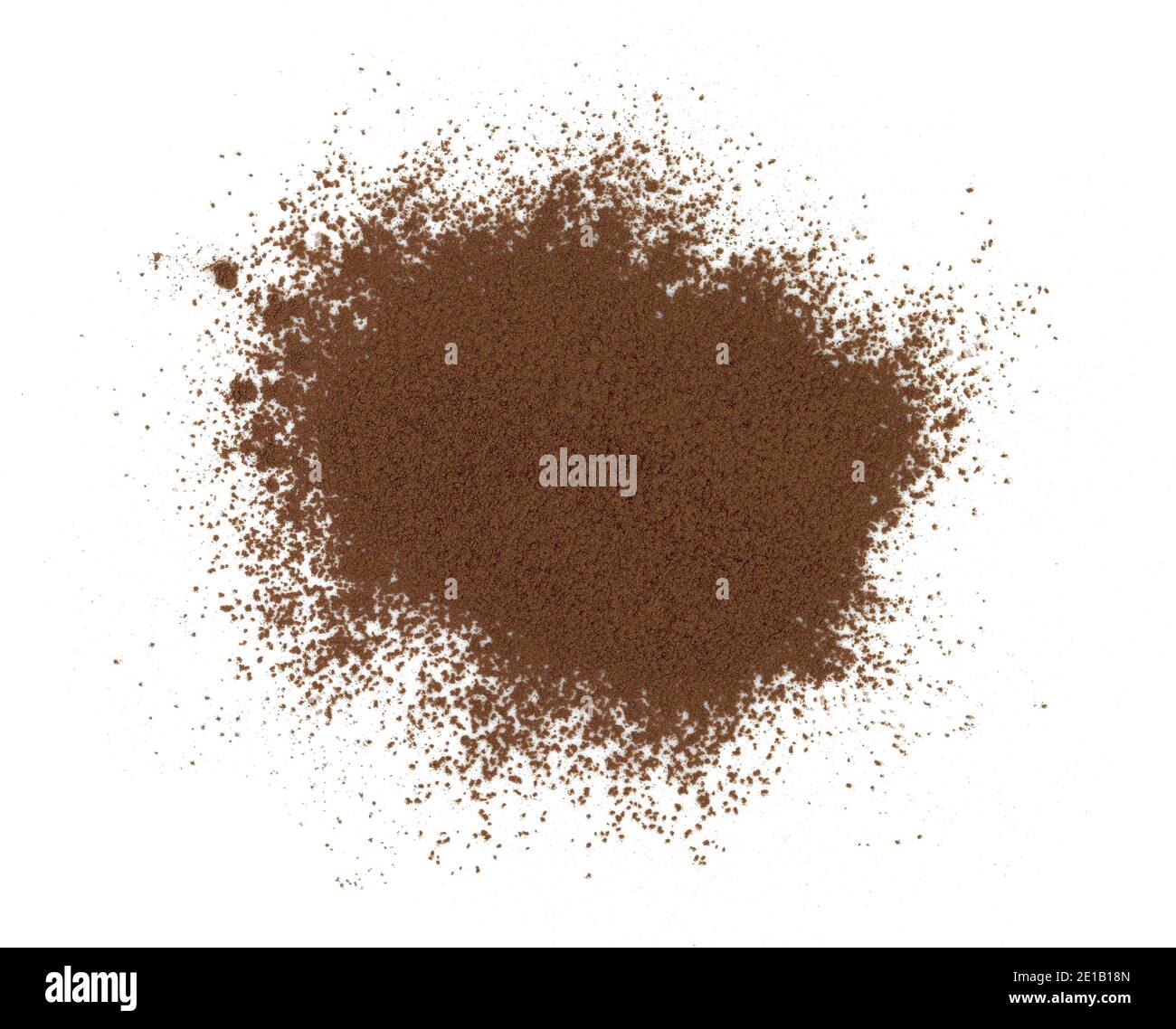 Pile cocoa powder isolated on white background Stock Photo - Alamy