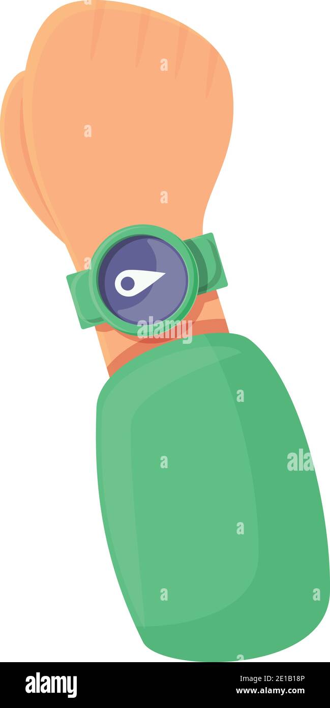 Smart watch gps location icon. Cartoon of smart watch gps location ...