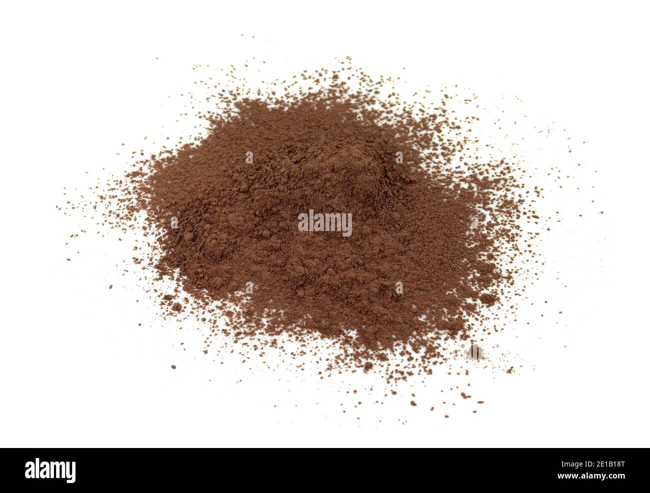 Pile cocoa powder isolated on white background Stock Photo - Alamy