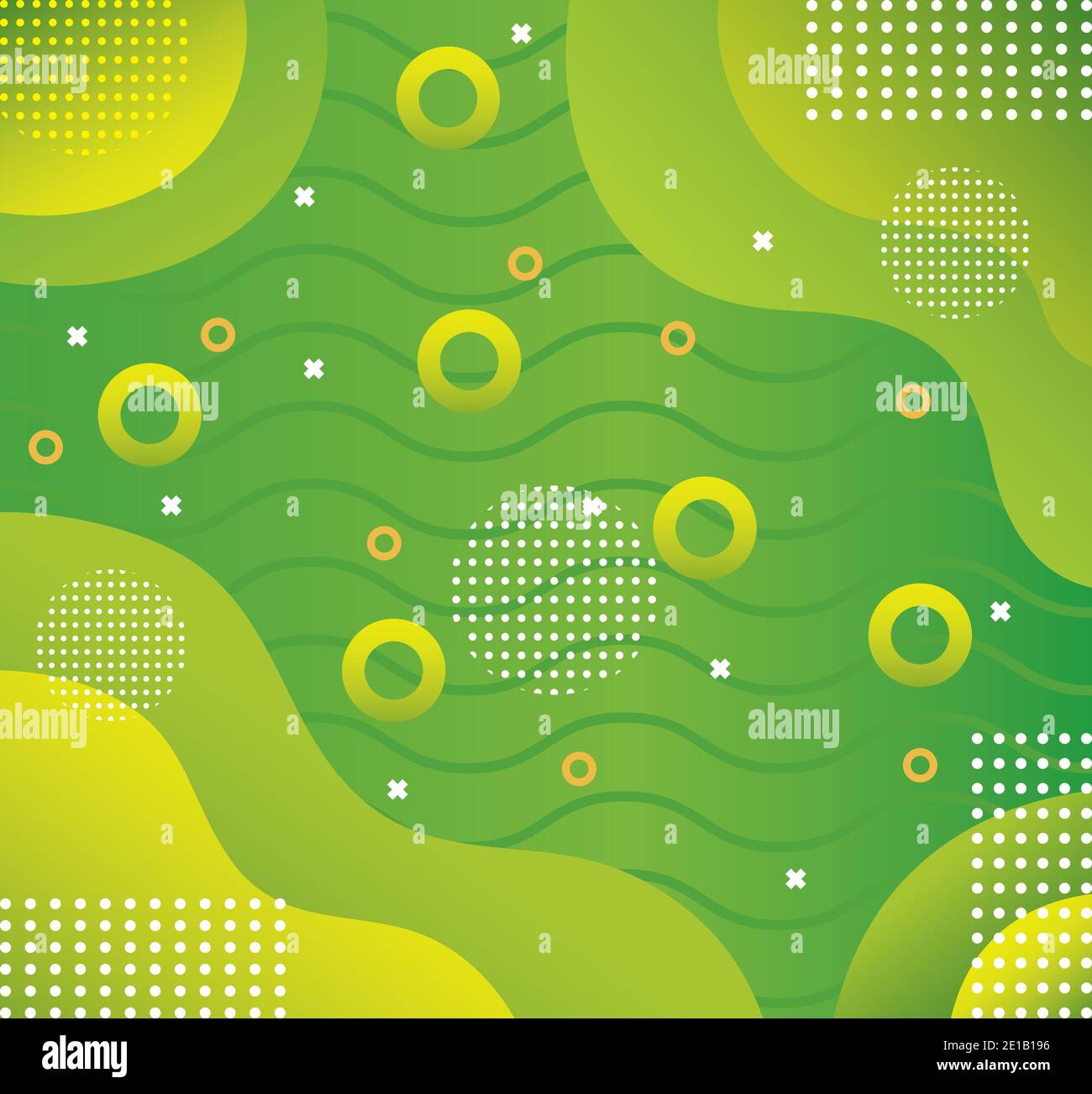 color green memphis abstract background with circles Stock Vector Image ...