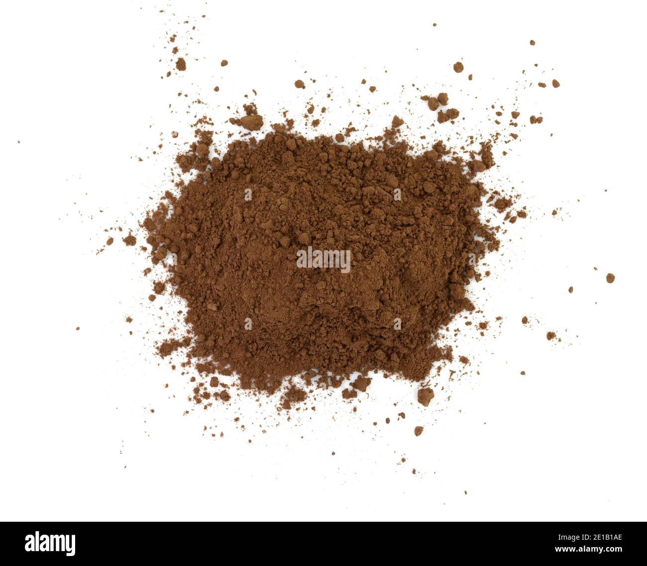 Pile cocoa powder isolated on white background Stock Photo - Alamy