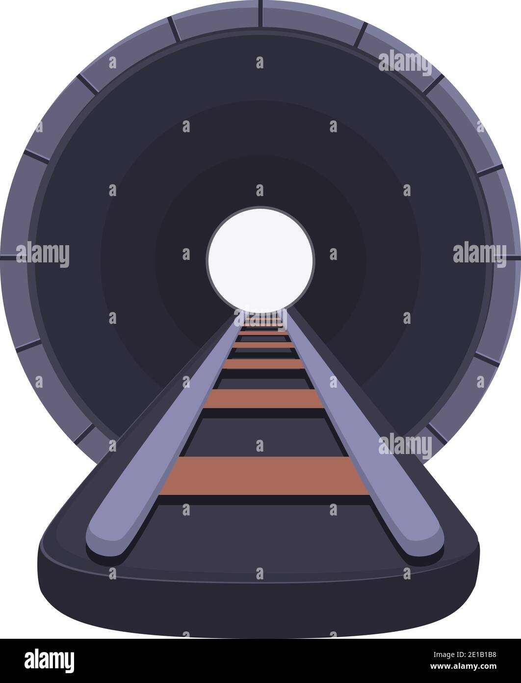 Tunnel railway icon. Cartoon of tunnel railway vector icon for web ...