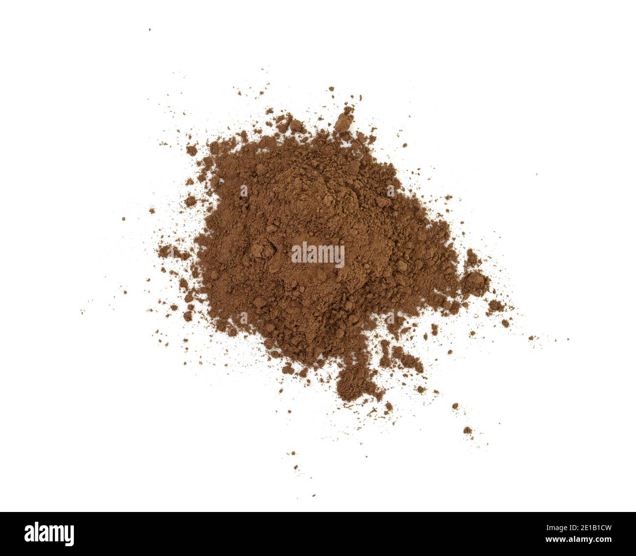 Pile cocoa powder isolated on white background Stock Photo - Alamy