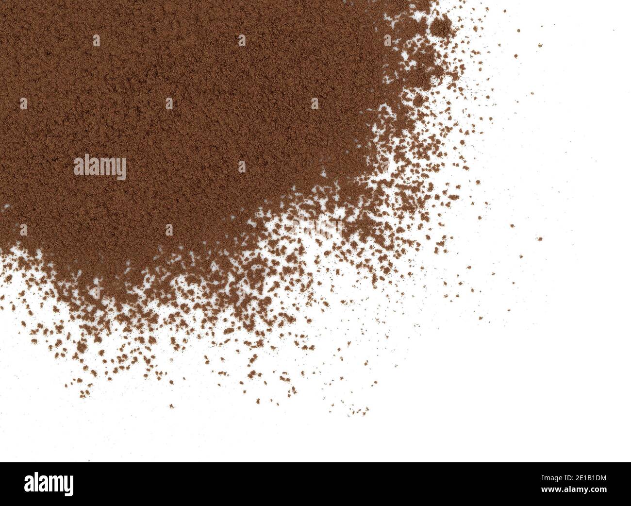 Pile cocoa powder isolated on white background Stock Photo - Alamy