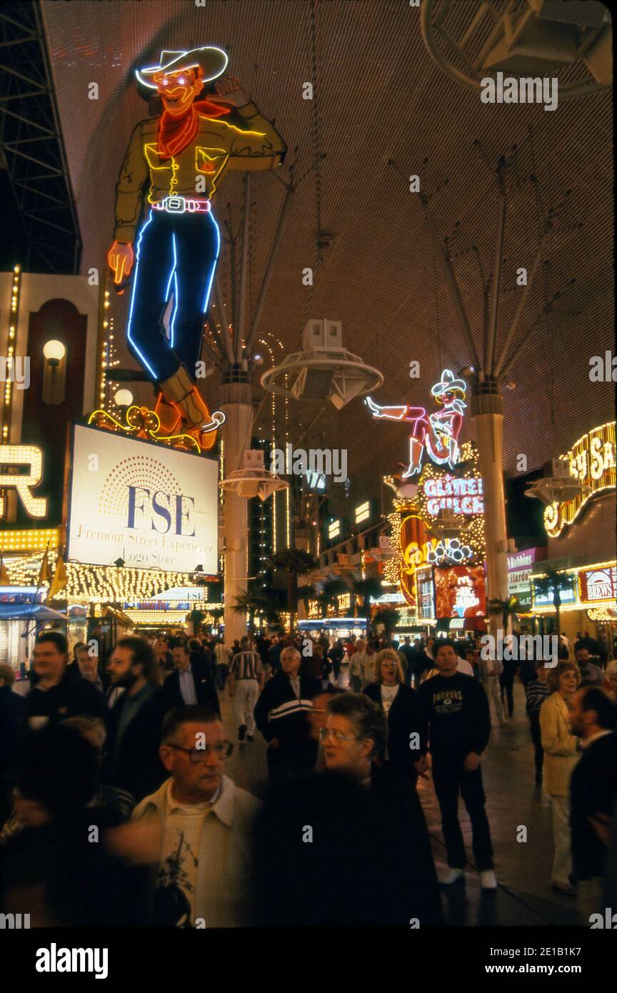Neon sign cowboy fremont street hi-res stock photography and images - Alamy