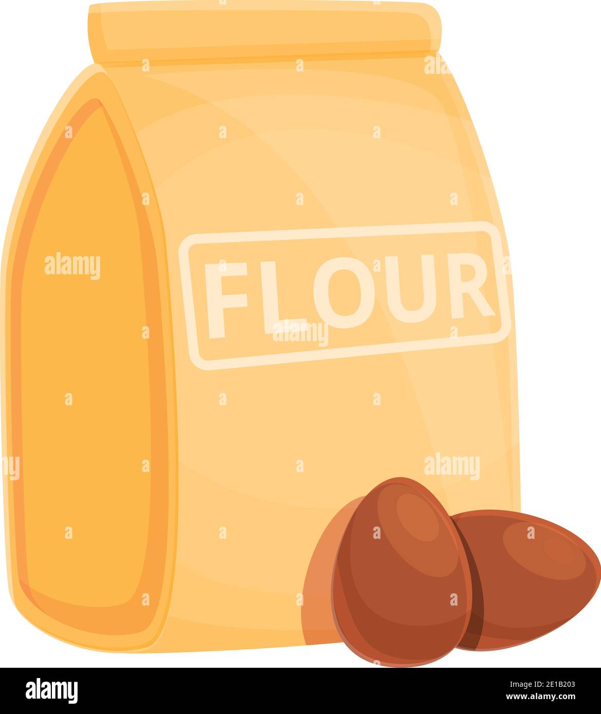 Dough flour package icon. Cartoon of dough flour package vector icon ...
