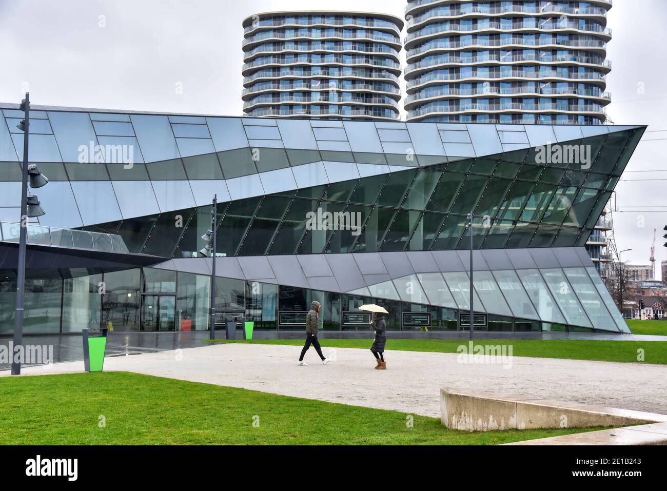 London, UK. 05th Jan, 2021. People walk past the Crystal Building in ...
