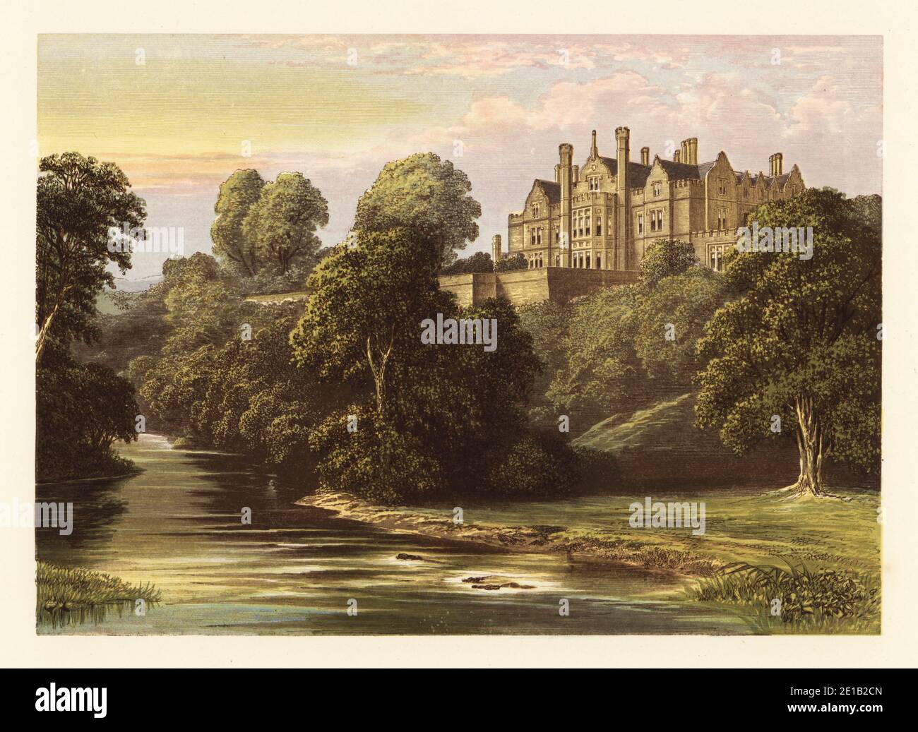 Lilburn Tower, Northumberland, England. Elizabethan-style mansion built ...