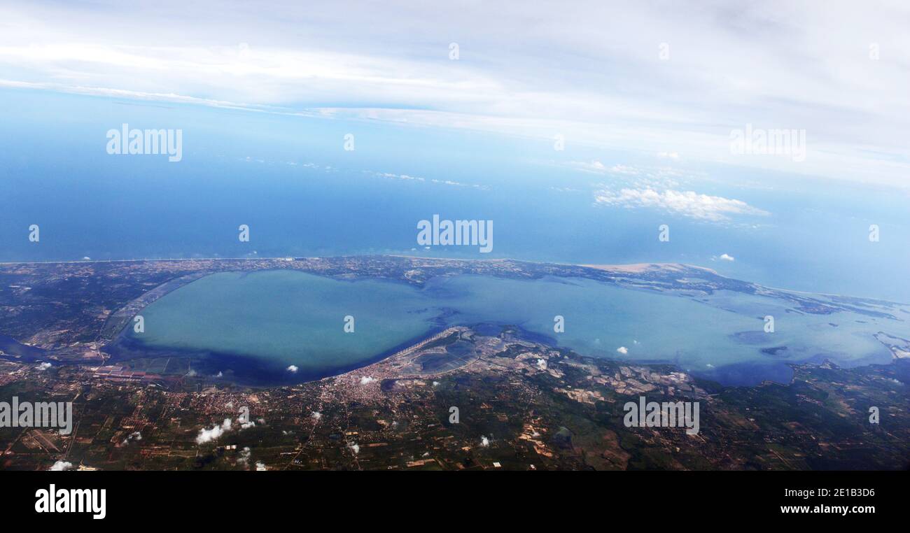 Aerial views of the Puttalam Lagoon in Sri Lanka Stock Photo - Alamy