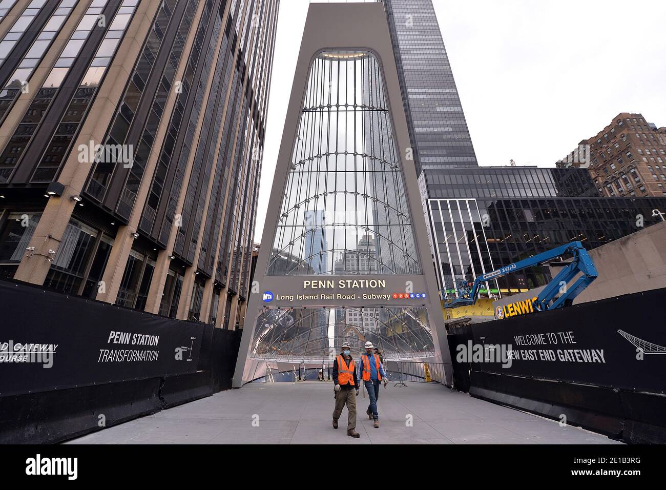 New York, USA. 05th Jan, 2021. A view of the newly opened 7th Avenue ...