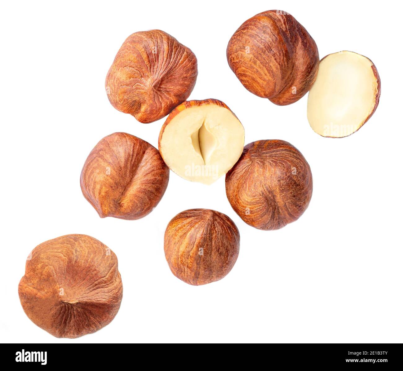 Hazelnuts isolated chopped hi-res stock photography and images - Alamy