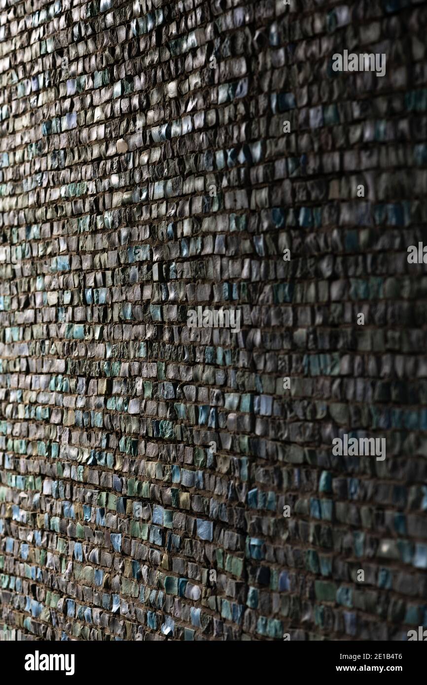 mosaic texture random colors of wall macro Stock Photo - Alamy