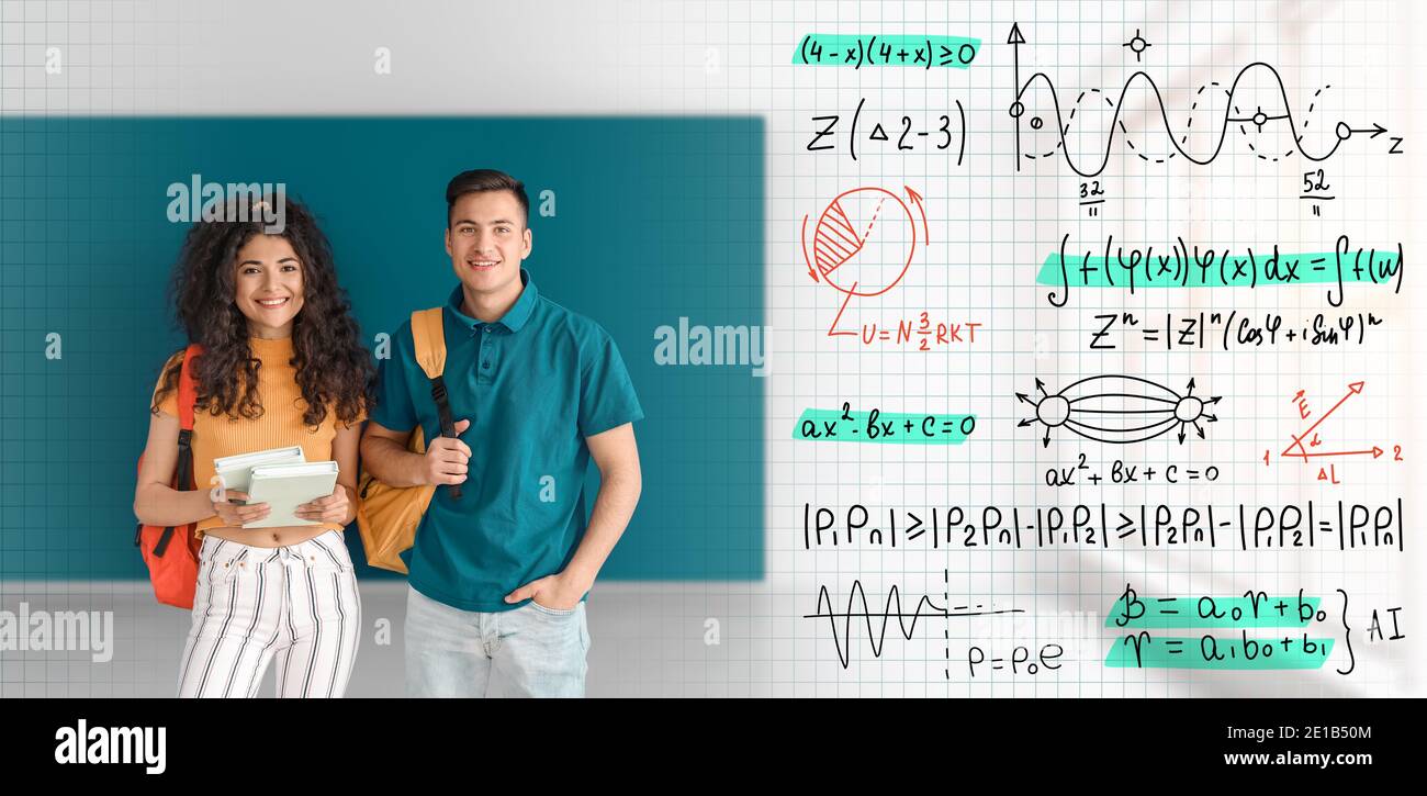 Young people studying exact mathematical sciences in university ...
