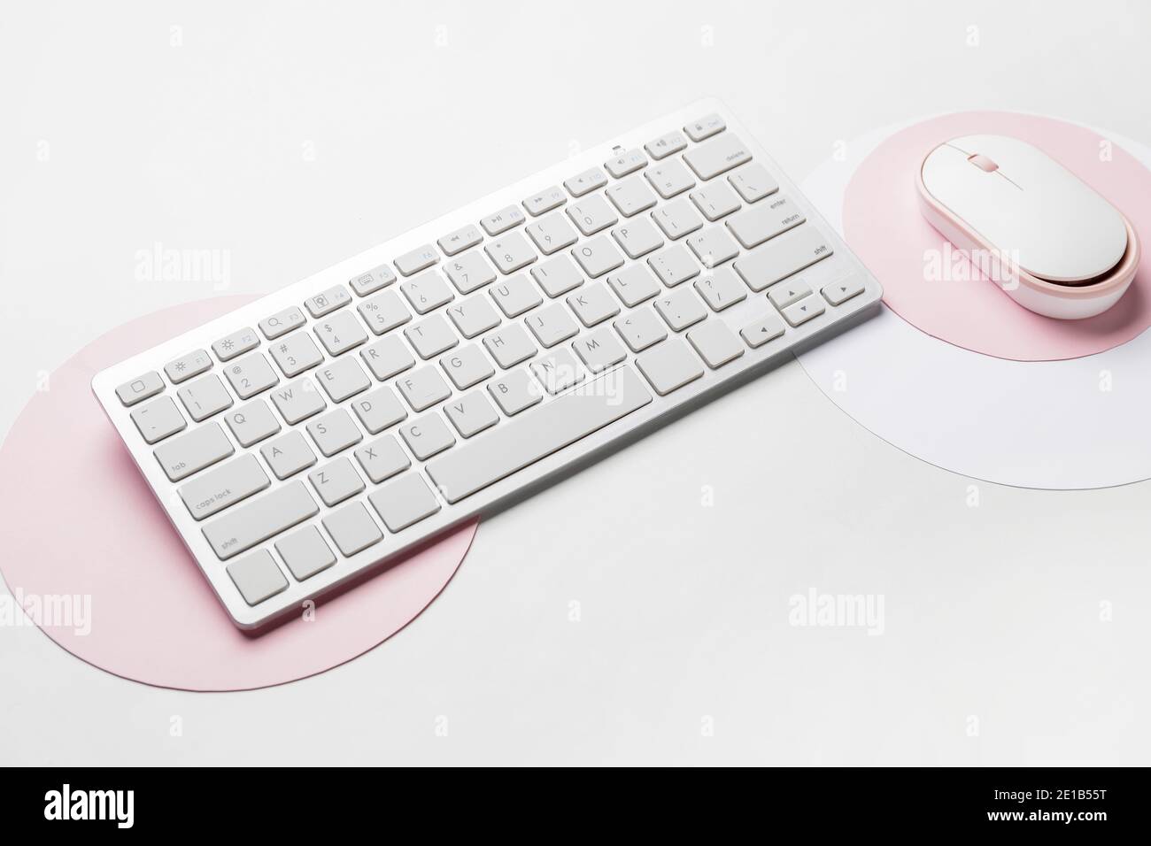 Computer keyboard and mouse isolated on white background Stock Photo ...