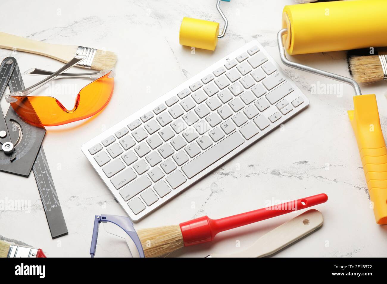 Light painting keyboard hi-res stock photography and images - Alamy