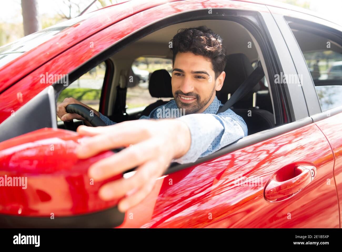 Rear view wing mirror hi-res stock photography and images - Alamy