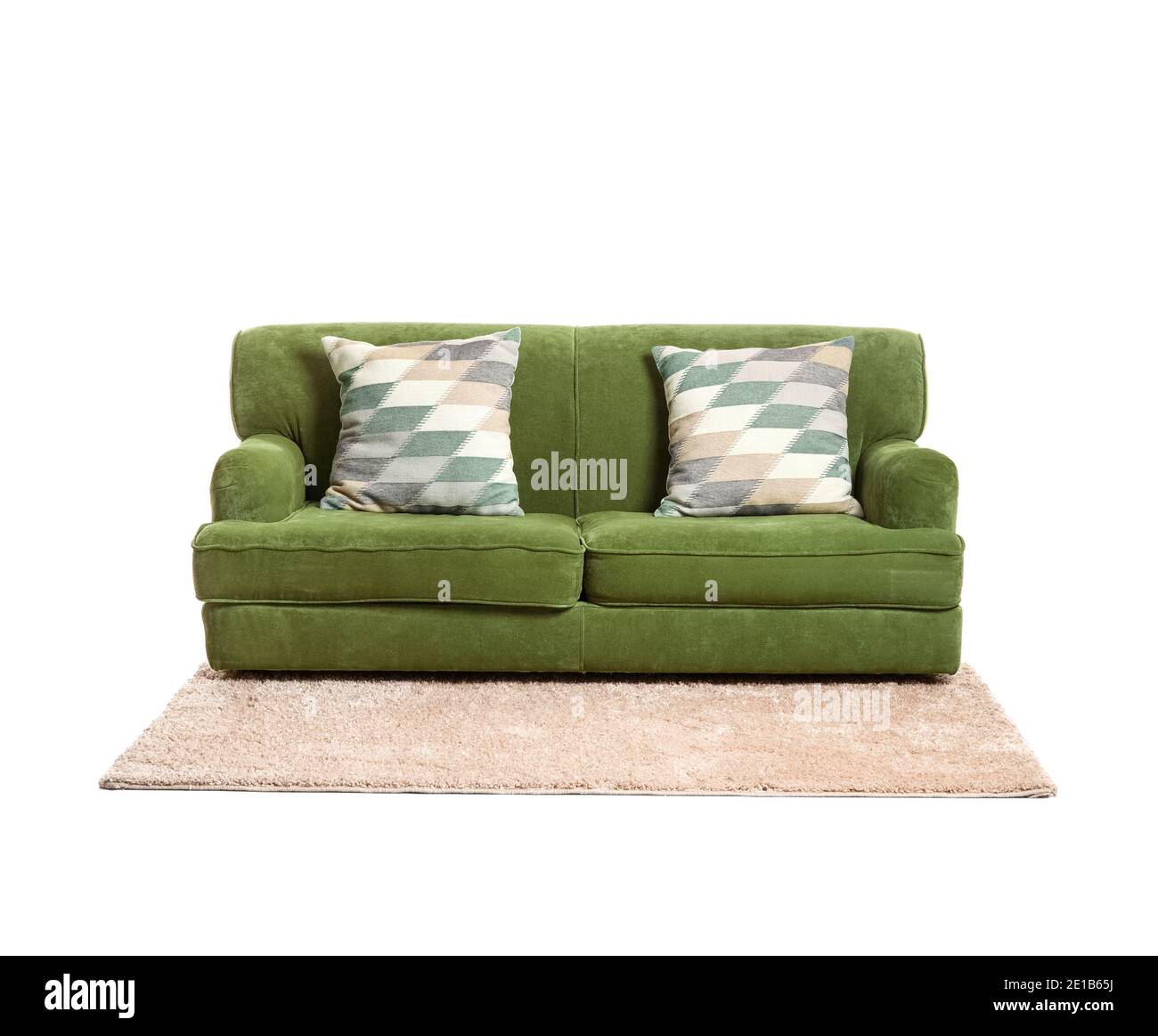 Stylish sofa on white background Stock Photo - Alamy