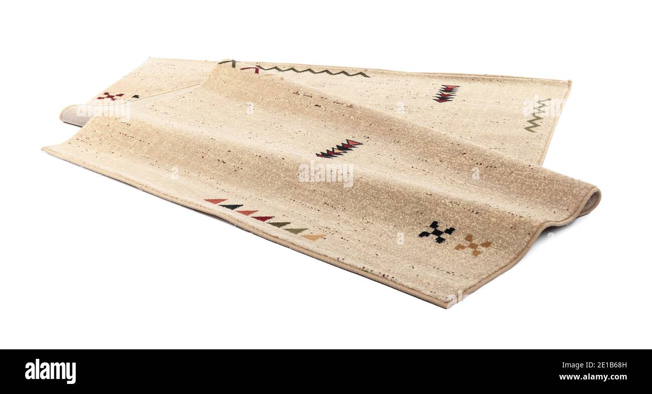 Beautiful soft carpet on white background Stock Photo - Alamy