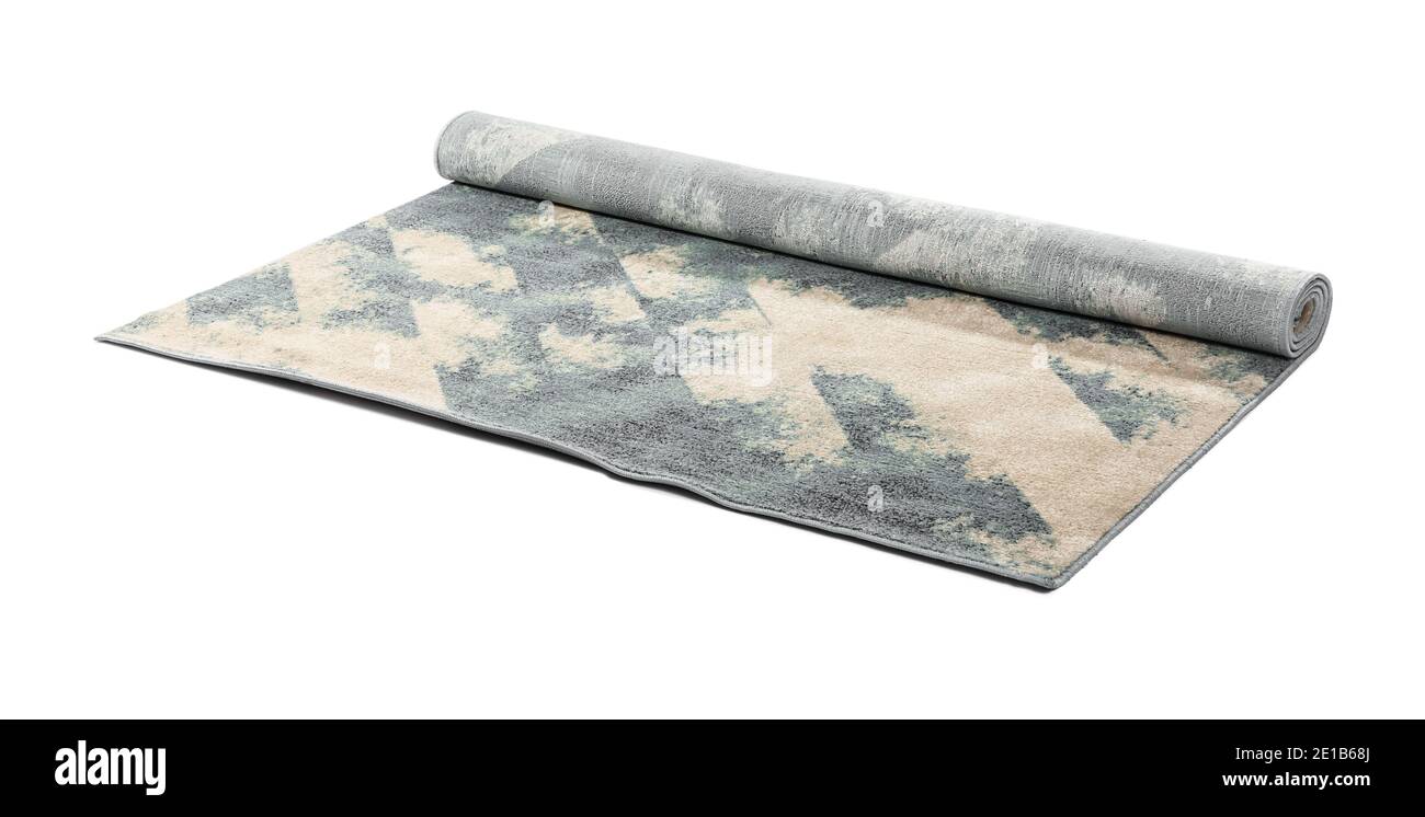 Beautiful soft carpet on white background Stock Photo - Alamy