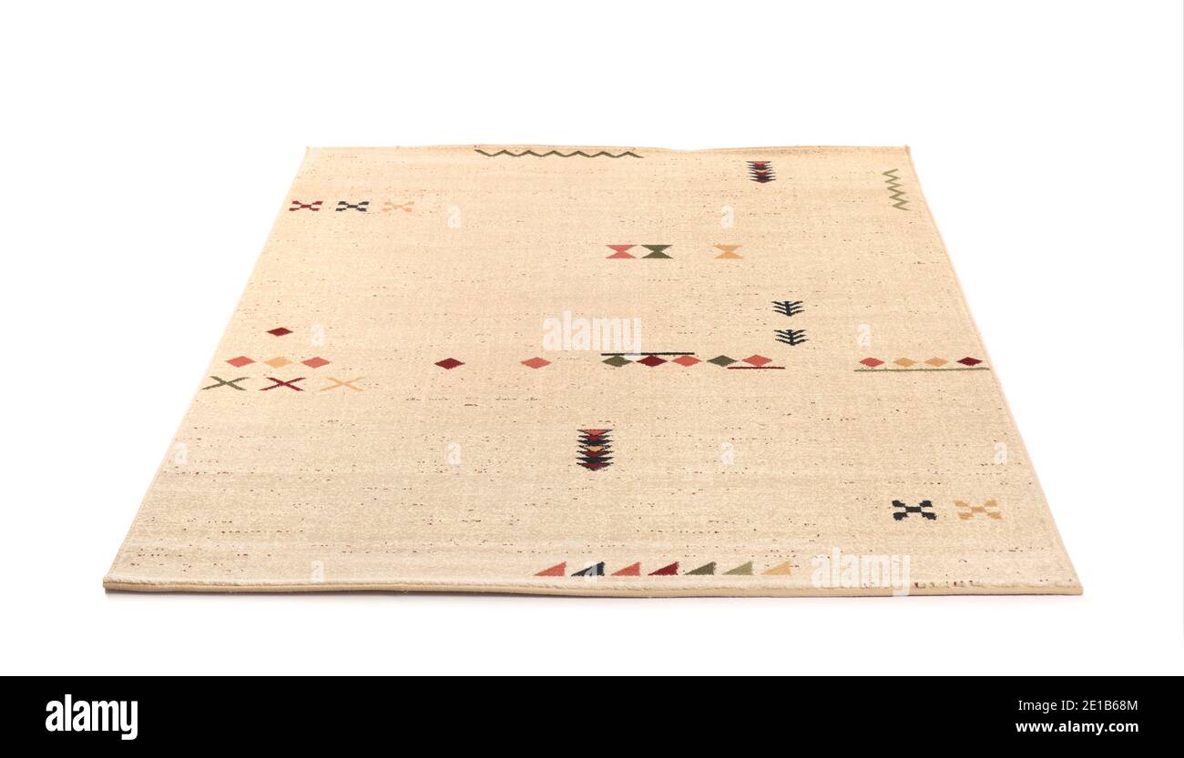 Beautiful soft carpet on white background Stock Photo - Alamy