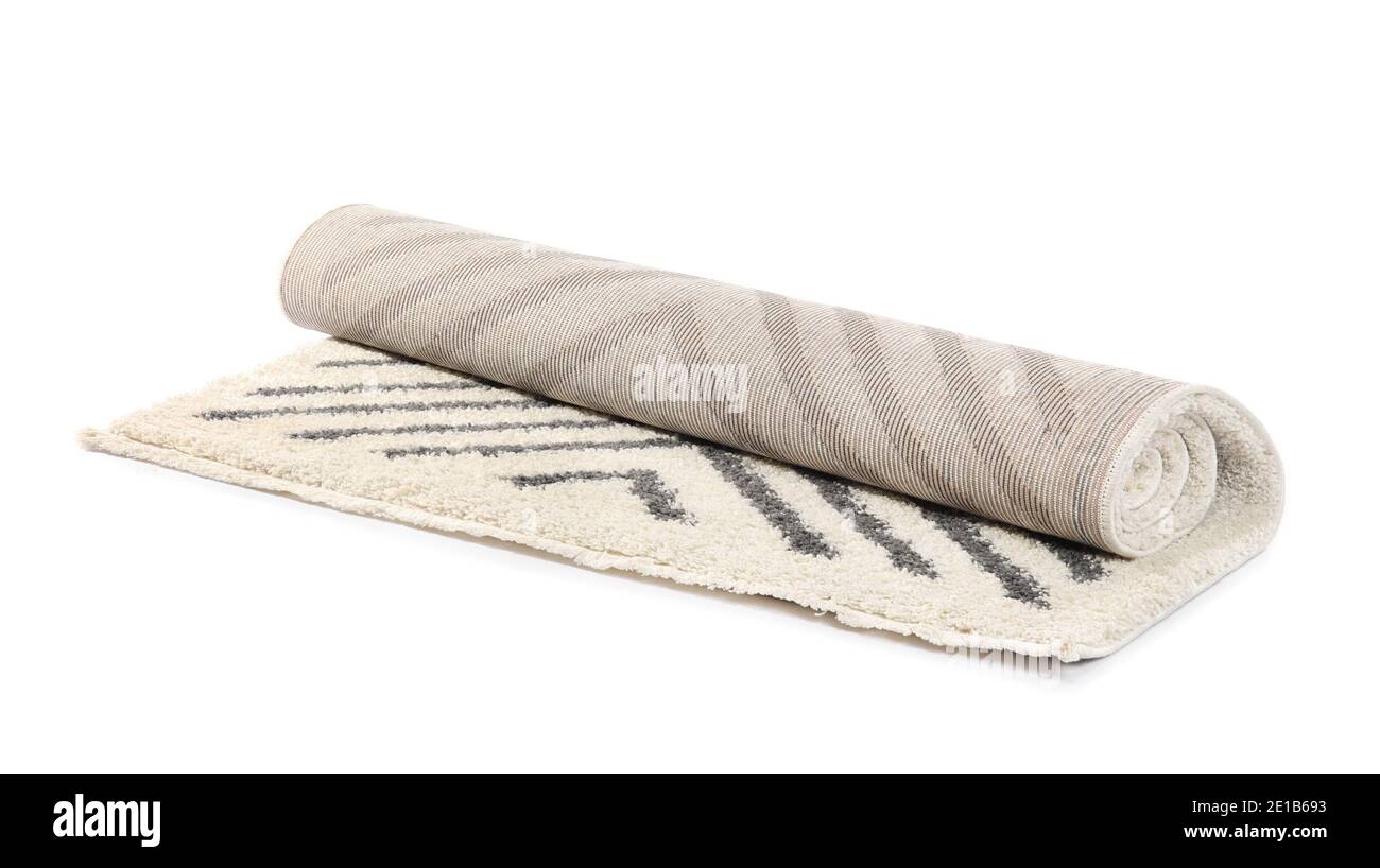 Beautiful soft carpet on white background Stock Photo - Alamy