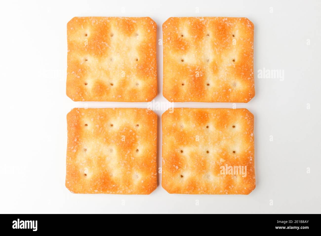 Sweet crackers on white background Stock Photo - Alamy