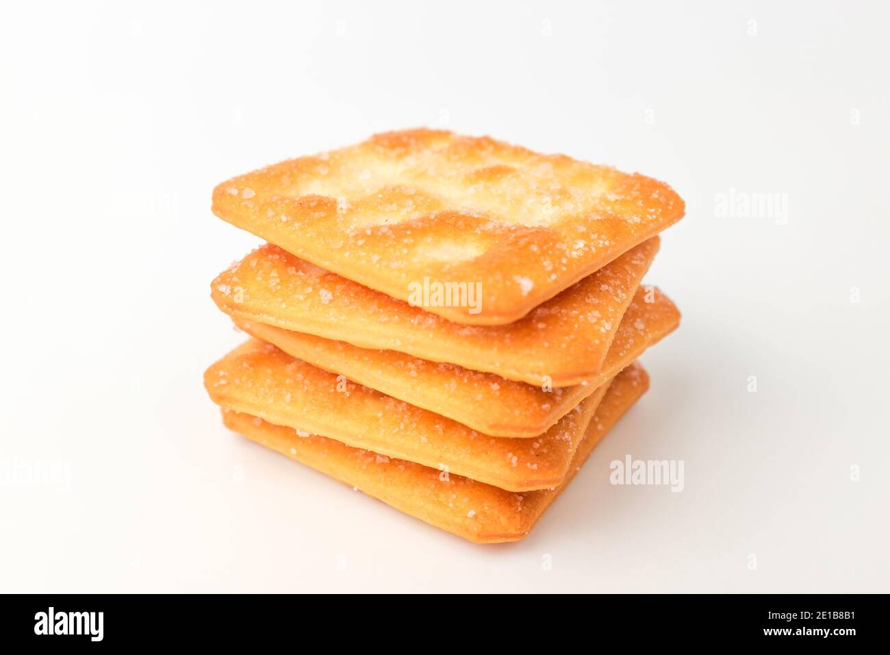 Sweet crackers on white background Stock Photo - Alamy